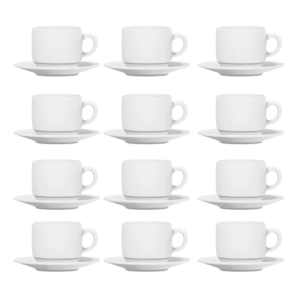 Jogo De 12 Xícaras Para Chá C/pires Nadir Opaline- 240ml | Shopee Brasil