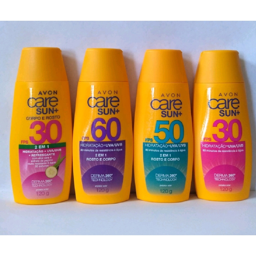 Protetor Solar Corporal e Facial - 2 em 1 FPS 50 Avon Care Sun+ 120g (A Escolher) | Shopee Brasil