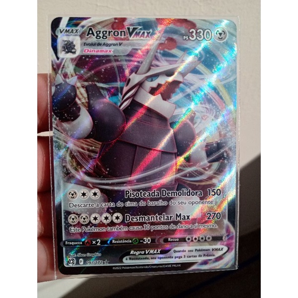 Carta Pokémon Aggron Vmax Original Copag | Shopee Brasil