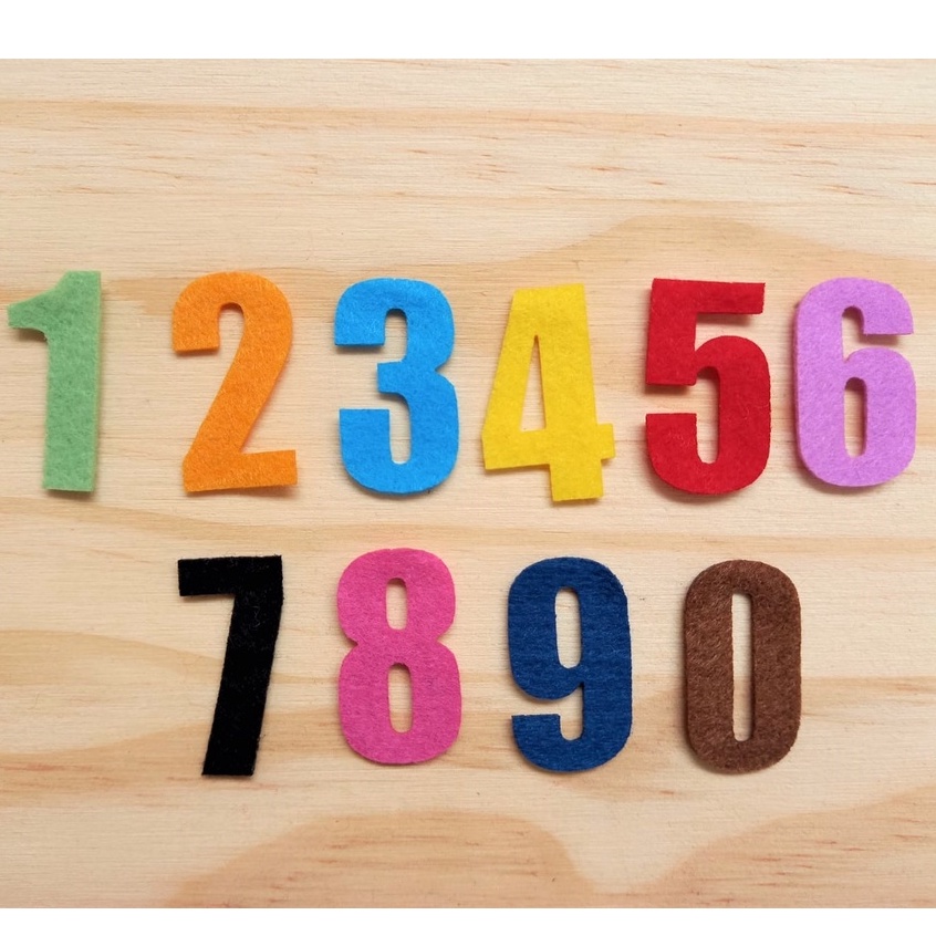 Recorte em Feltro de Números de 1 a 10 | Shopee Brasil
