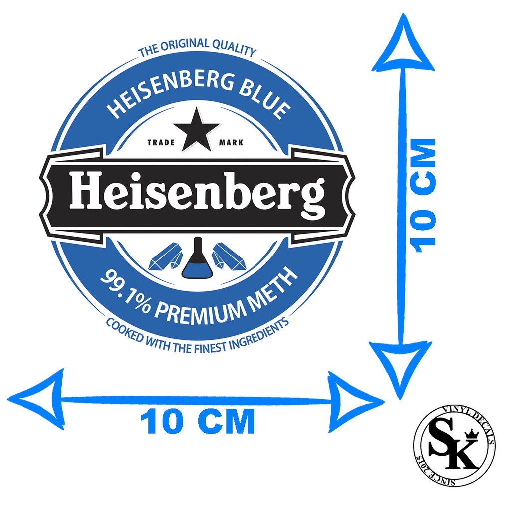 Adesivo Logo Breaking Bad Blue Meth Circular 10 cm x 10 cm | Shopee Brasil