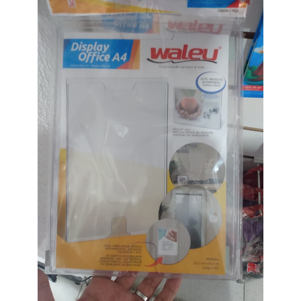 Display Office A4 Waleu, Cristal - Quadro de aviso | Shopee Brasil