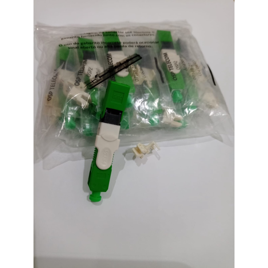 Conector Fibra Óptica SC/APC Óptico de Campo FAST lote com 100 conector | Shopee Brasil