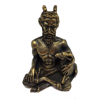 Estatueta Em Resina Do Deus Pan Wicca (dourado) | Shopee Brasil