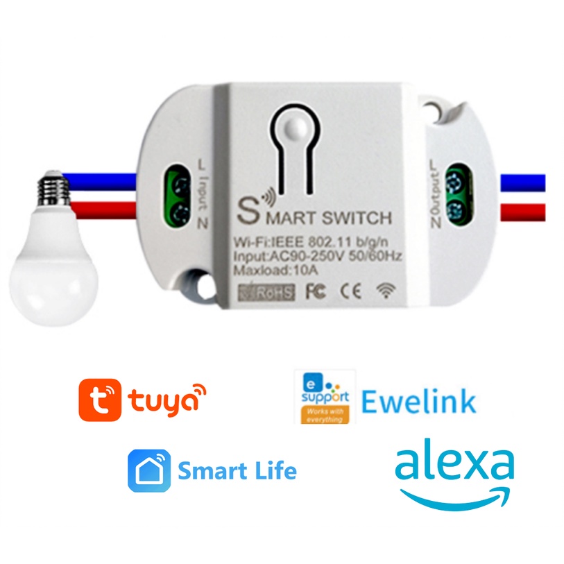 mini Interruptor Wifi Inteligente Alexa smart life + NF | Shopee Brasil
