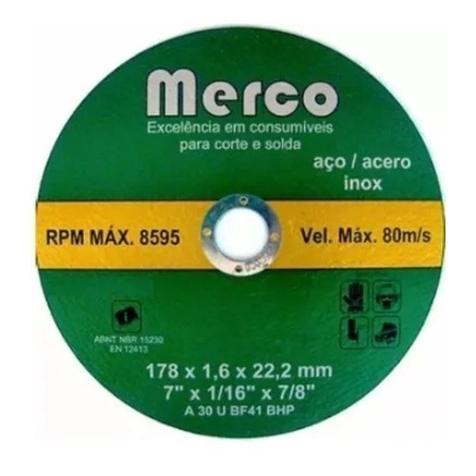 10 UNI Disco Corte 7 Polegadas Metal Aço Inox Esmerilhadeira | Shopee ...
