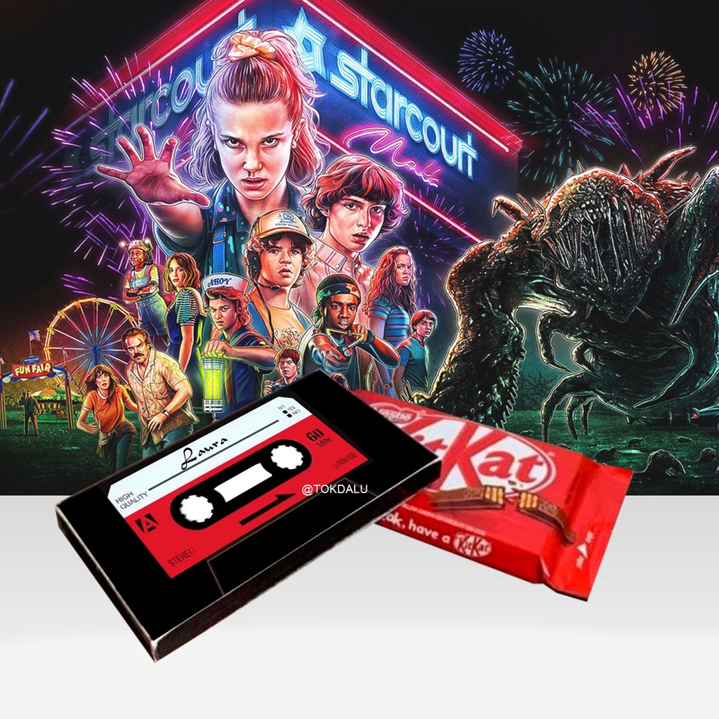 10 Caixinhas Fita K7 Retro para Chocolate Kit Stranger Things ...