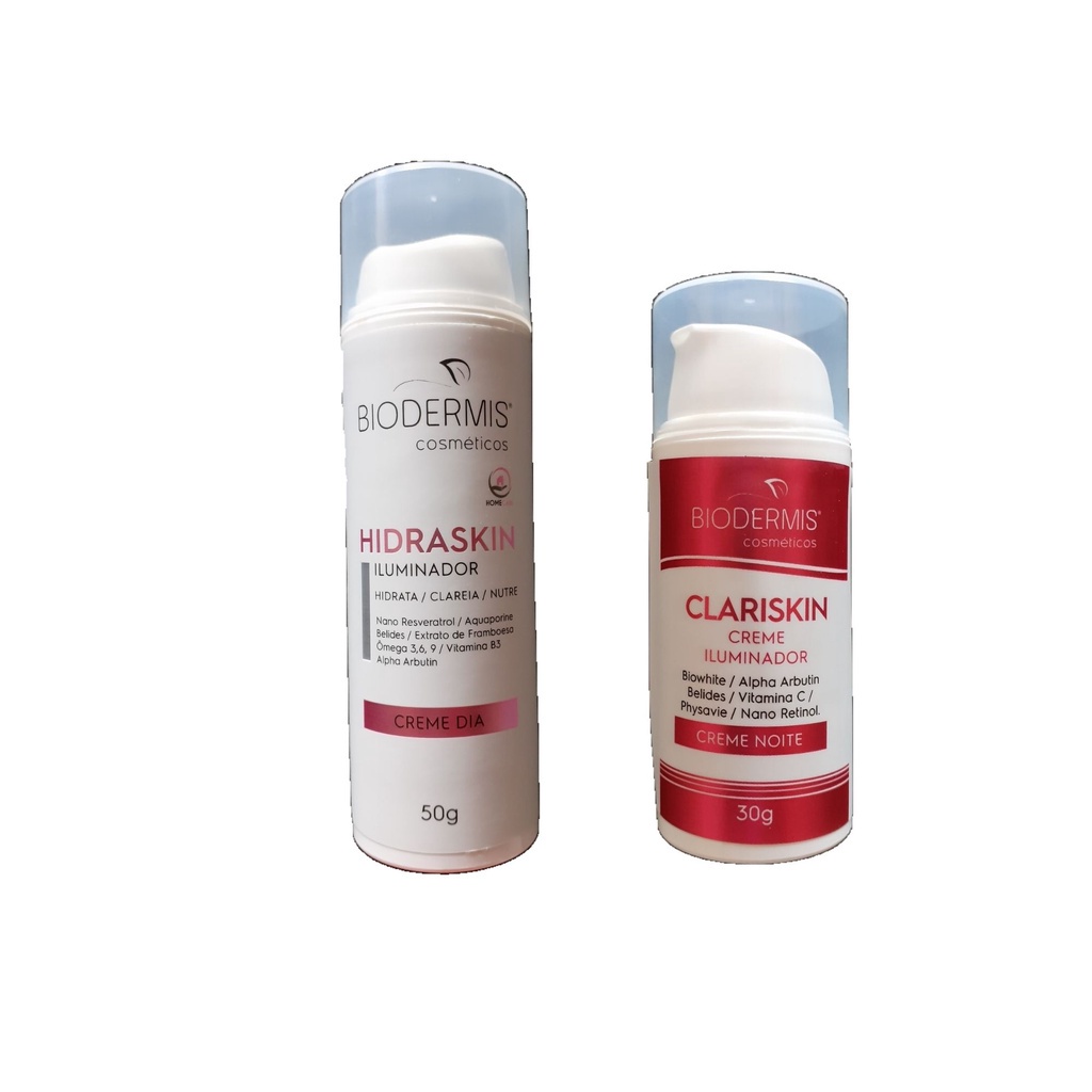 1 Clariskin e 1 Hidraskin tratamento de melasma skin care Biodermis ...
