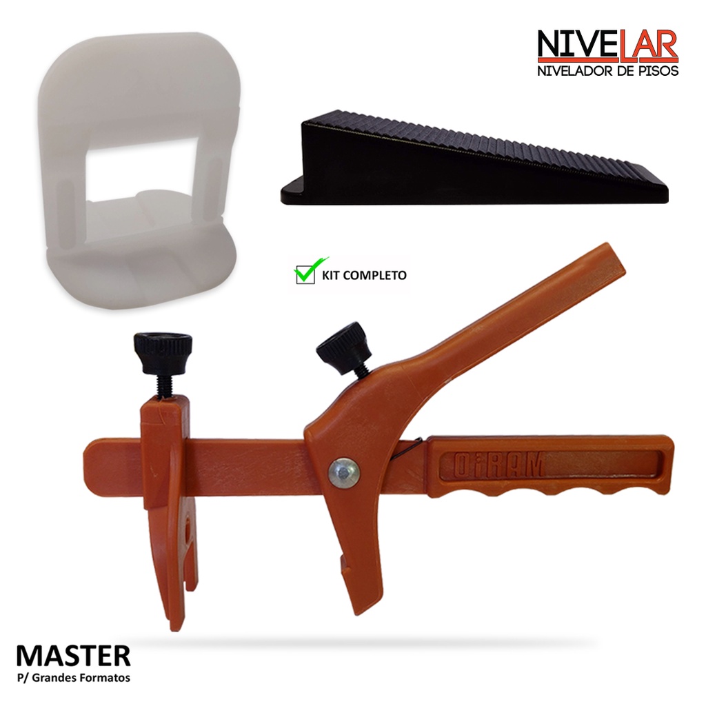KIT Nivelador de Pisos MASTER P/ Cerâmicos, Porcelanatos e ...