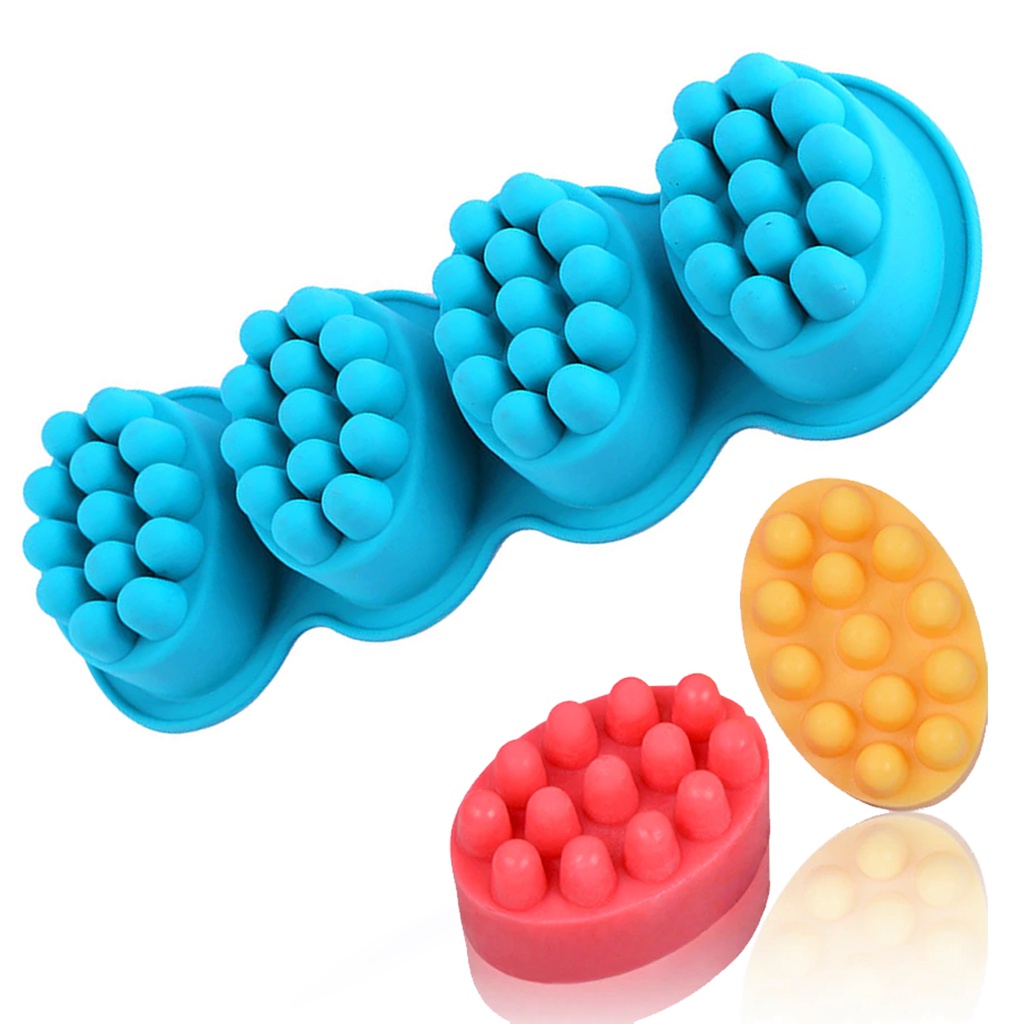 Forma Silicone Sabonete Artesanal Molde Sabonete Massageador | Shopee ...