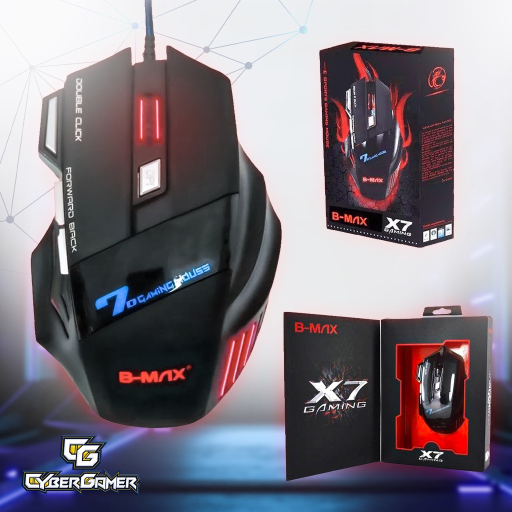 Mouse RGB X7 Gaming Profissional USB Led - Linha PREMIUM | Shopee Brasil