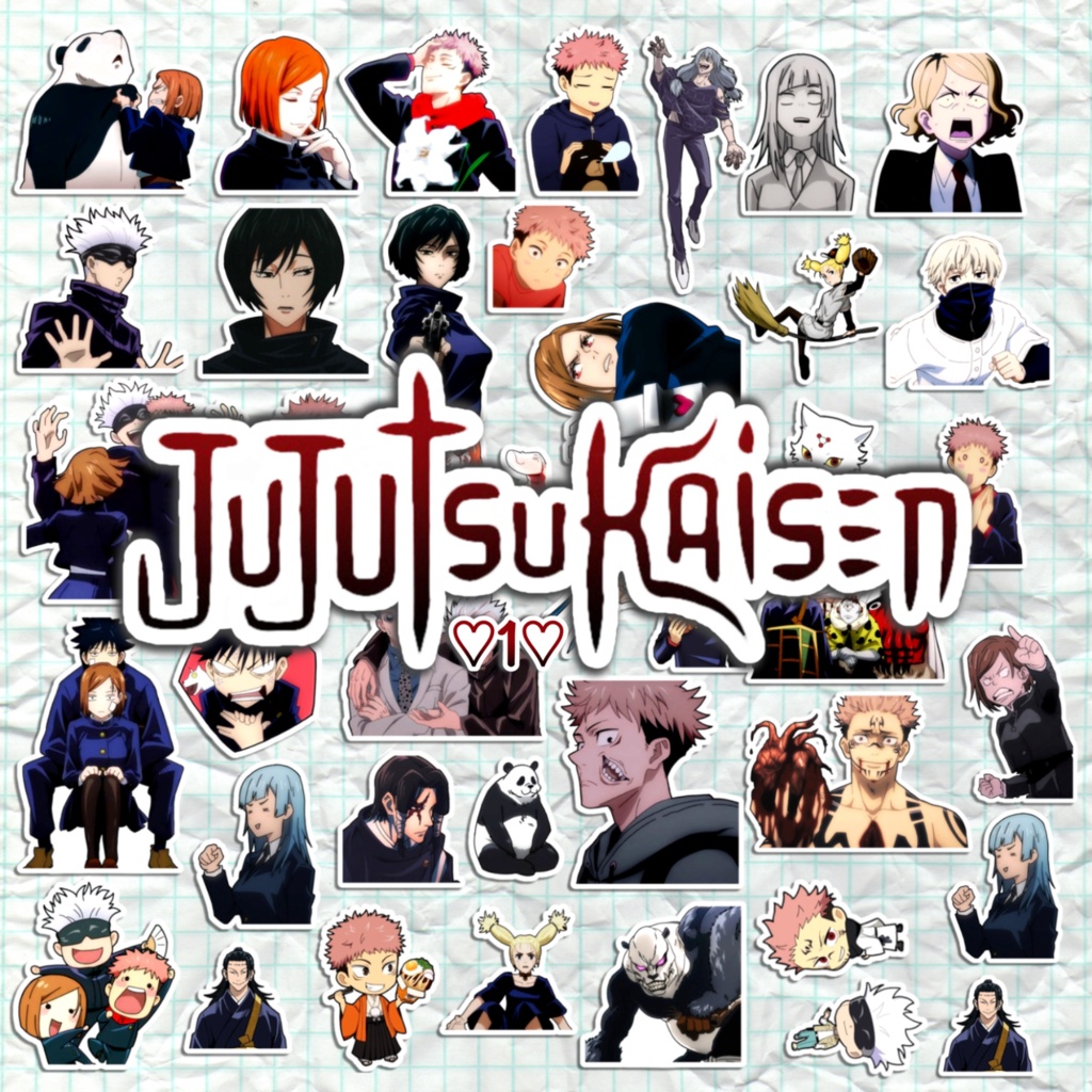 Pack de Adesivos Jujutsu Kaisen ♡ Stickers Figurinhas Anime ♡ Papel ...