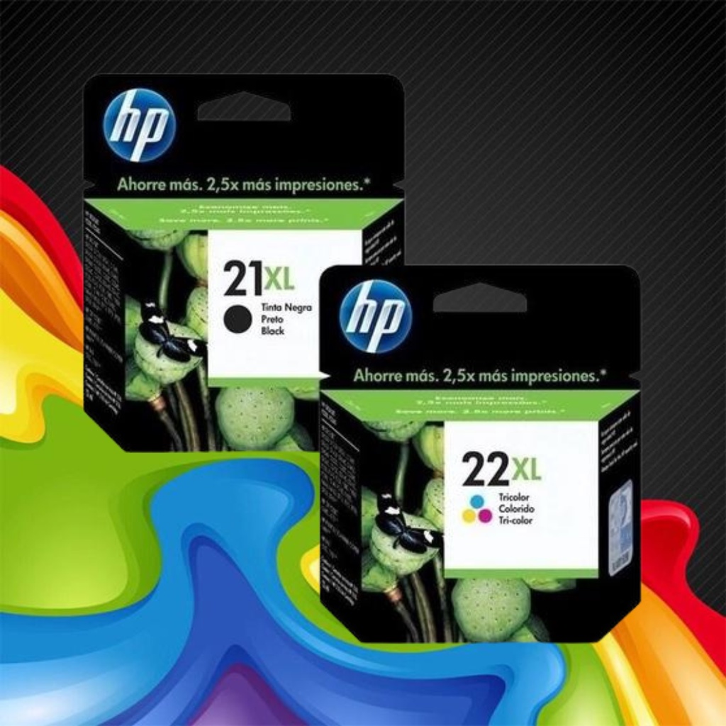 Kit Cartucho Hp 21 Xl 22 Xl Original Lacrado | Shopee Brasil