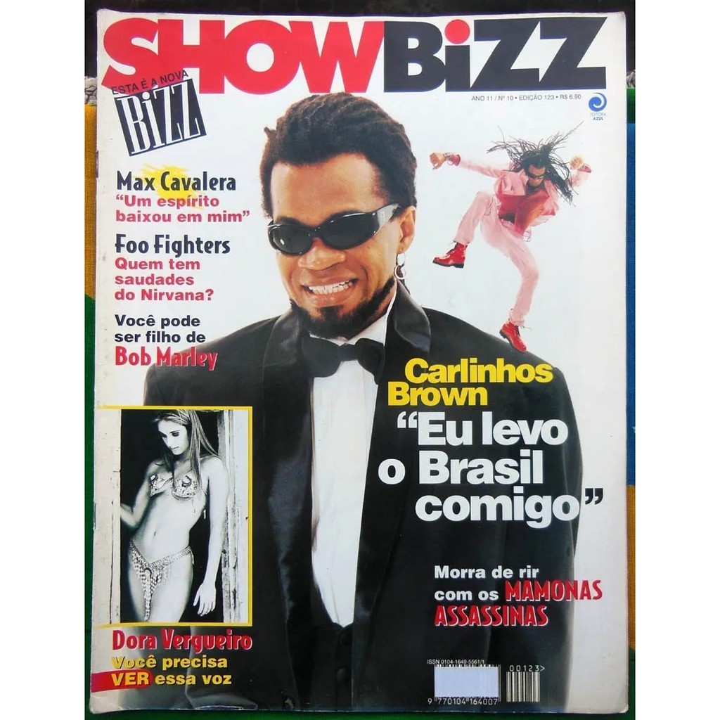 Revista Show Bizz 123 Carlinhos Brown Engenheiros Raul Seixas Pôster Jon Bon Jovi | Shopee Brasil