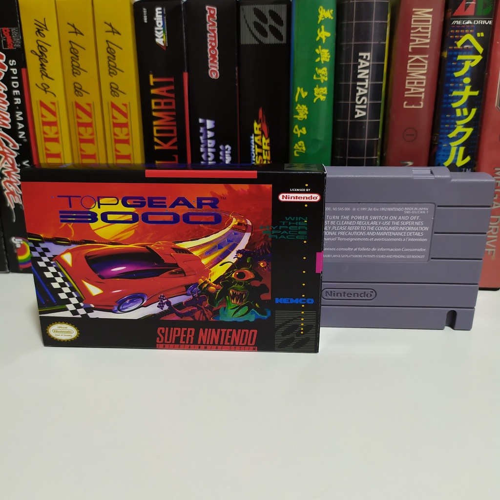 Top Gear 3000 - Mini Box do Jogo (Super Nintendo) | Shopee Brasil