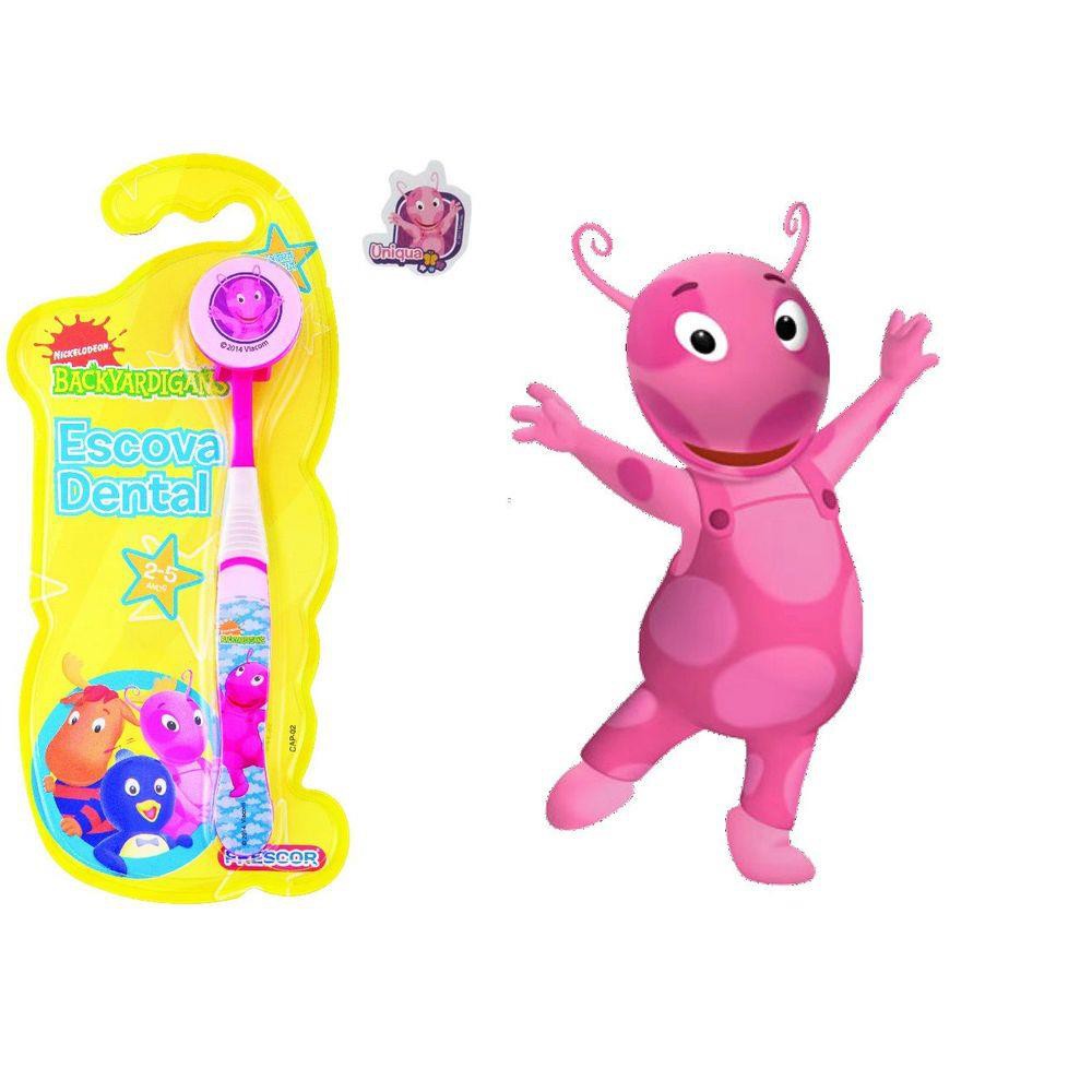 Escova dental Infantil Cerdas Macias com Capa Protetora Backyardigans ...