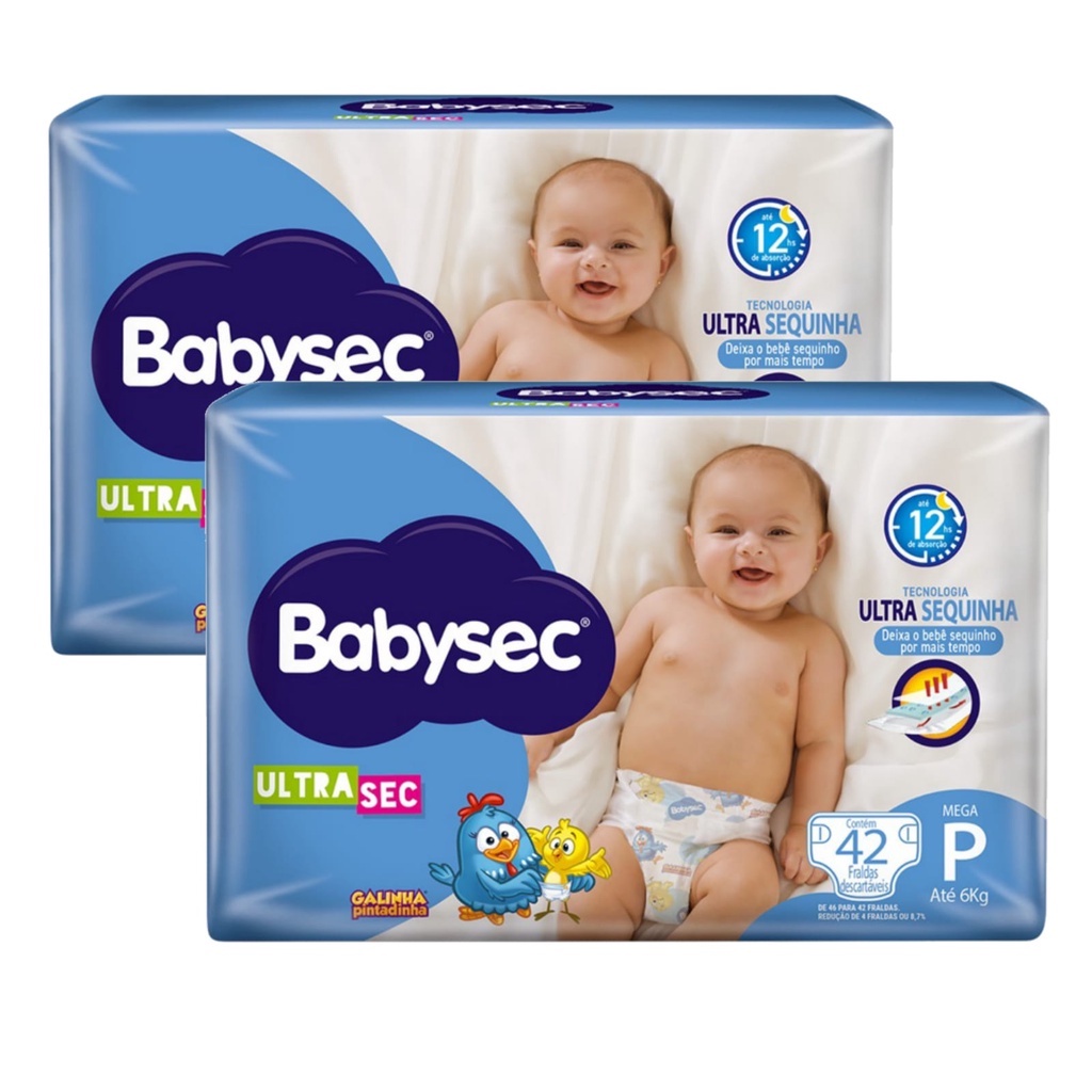 Fralda Babysec Ultrasec Mega P M G Xg Xxg (GALINHA PINTADINHA) | Shopee ...