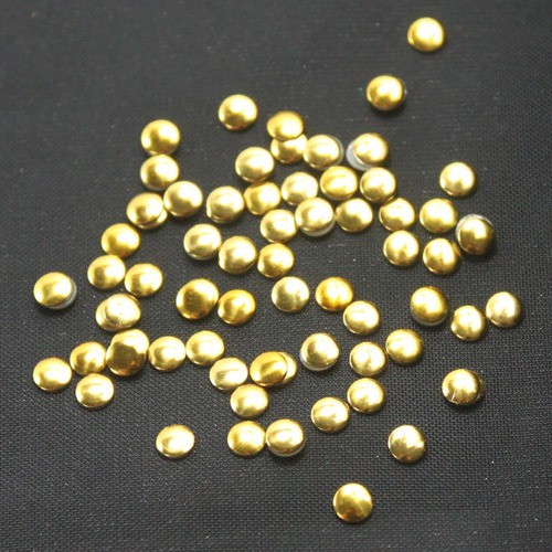 Strass Tachinha Metal Dourada 3mm Pacote 50 Unidades | Shopee Brasil
