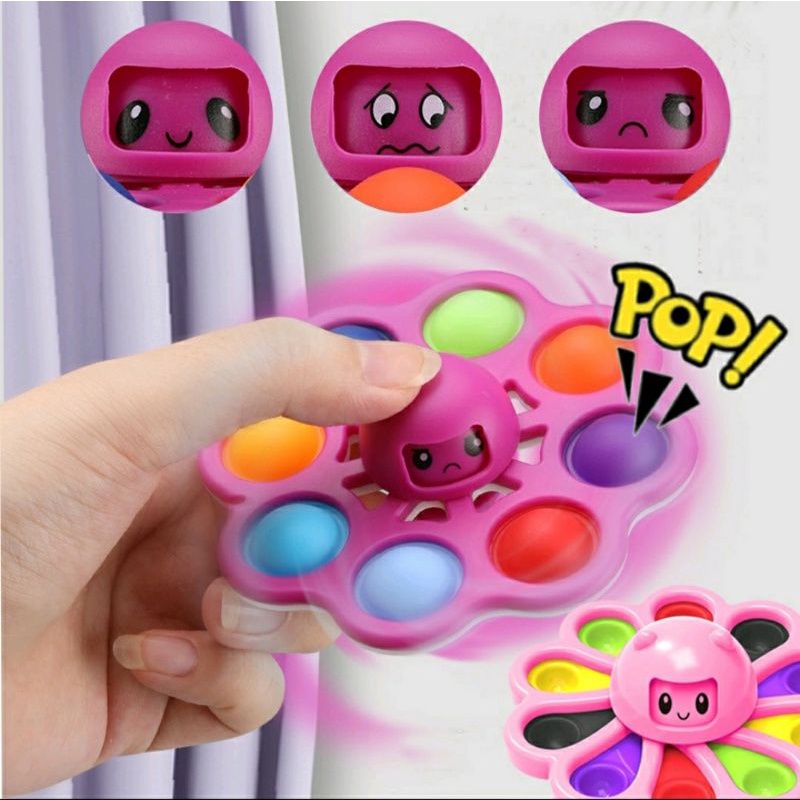 Spinner Polvo do Humor Pop It Fidget Toy Spinner Brinquedo Giratório ...