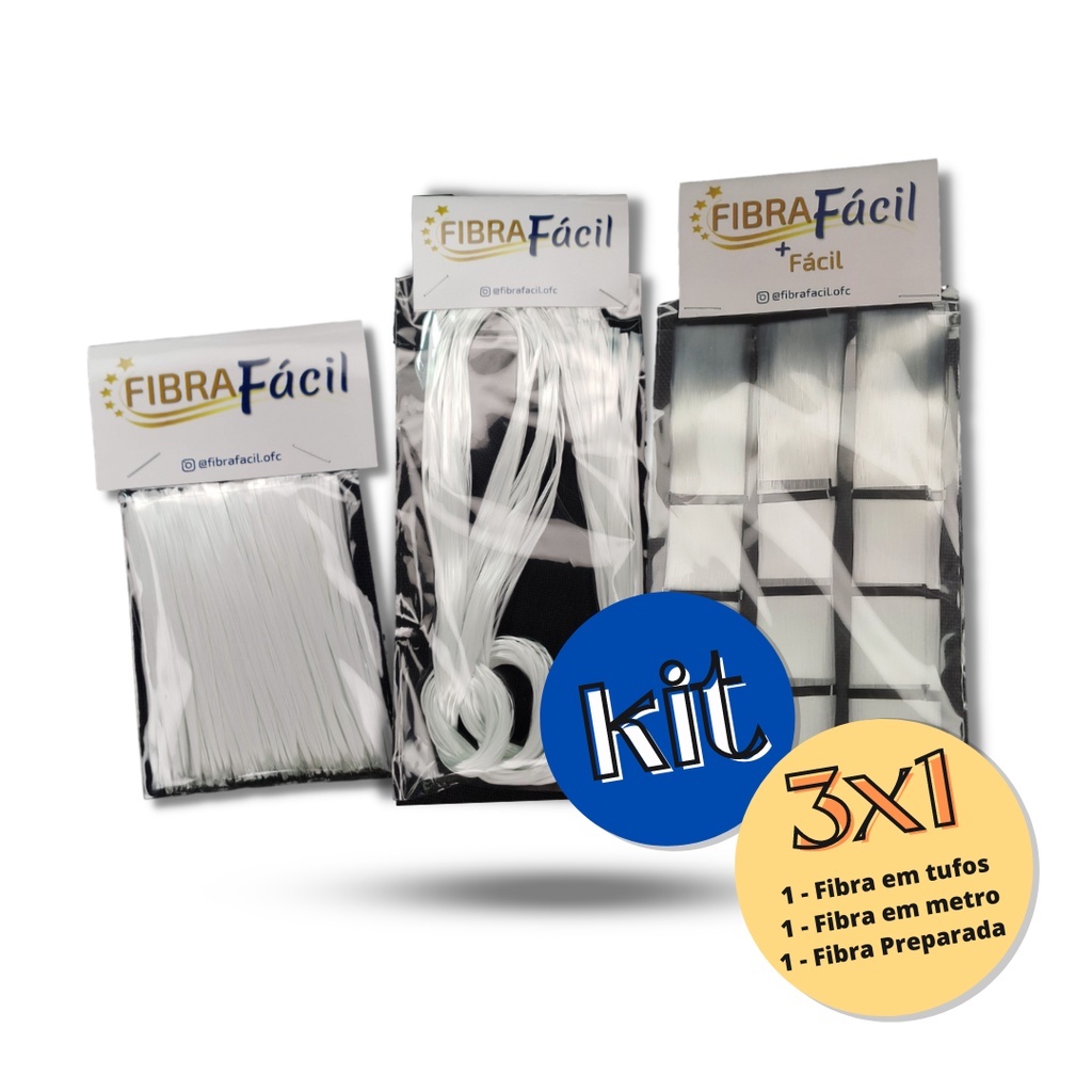 Kit - 3 em 1 - Fibra de vidro - 10 Metros/ Fibra de vidro - 100 Tufos ...