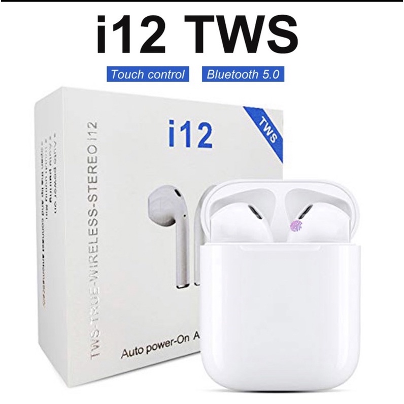 Fone de Ouvido Sem Fio I12 Tws Bluetooth Com Touch | Shopee Brasil