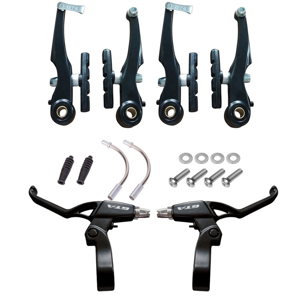 kit Freio V-brake Para Bicicleta Manete Alumínio Preto | Shopee Brasil