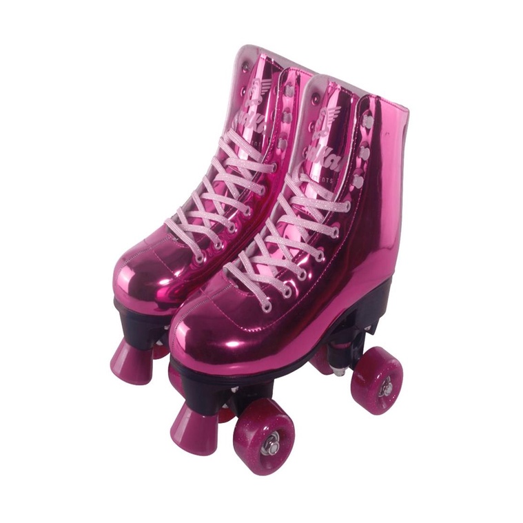 Patins Quad Roller Shine Ajustavel 4 Rodas Rosa - Fenix | Shopee Brasil
