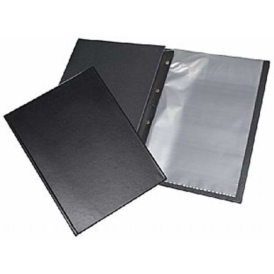 Pasta Catalogo Preta Com Plastico com 50 ou 100 PLASTICOS PASTA ...