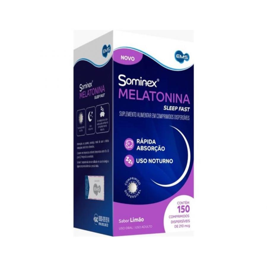 sominex melatonina sleep fast 150 comprimidos orodispersiveis | Shopee ...
