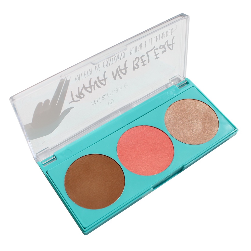 Paleta Trava na Beleza Mia Make Trio Contorno, Blush e Iluminador ...