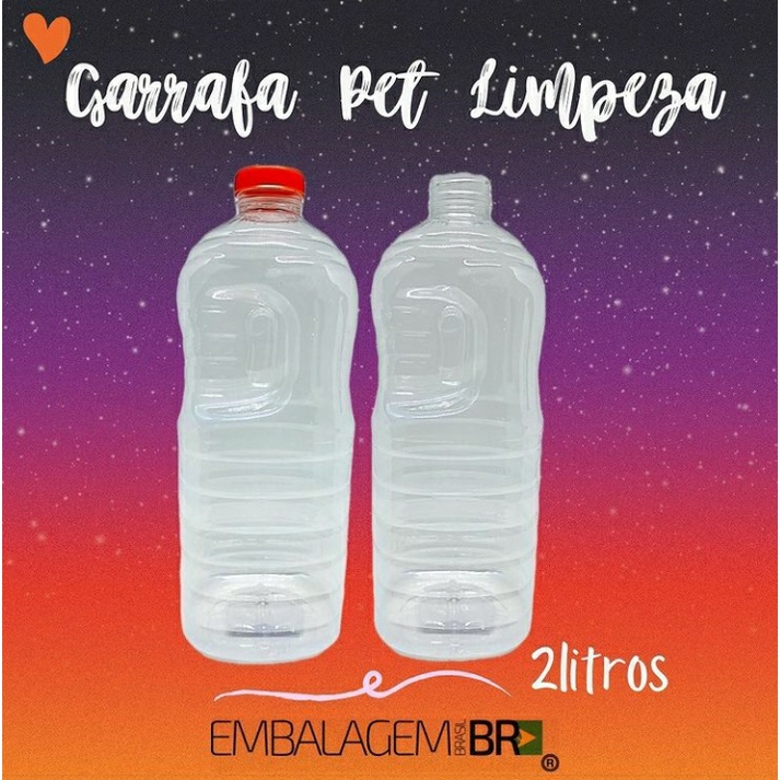 Garrafa Pet 2 litros c/tampa 28mm 5 Und | Shopee Brasil