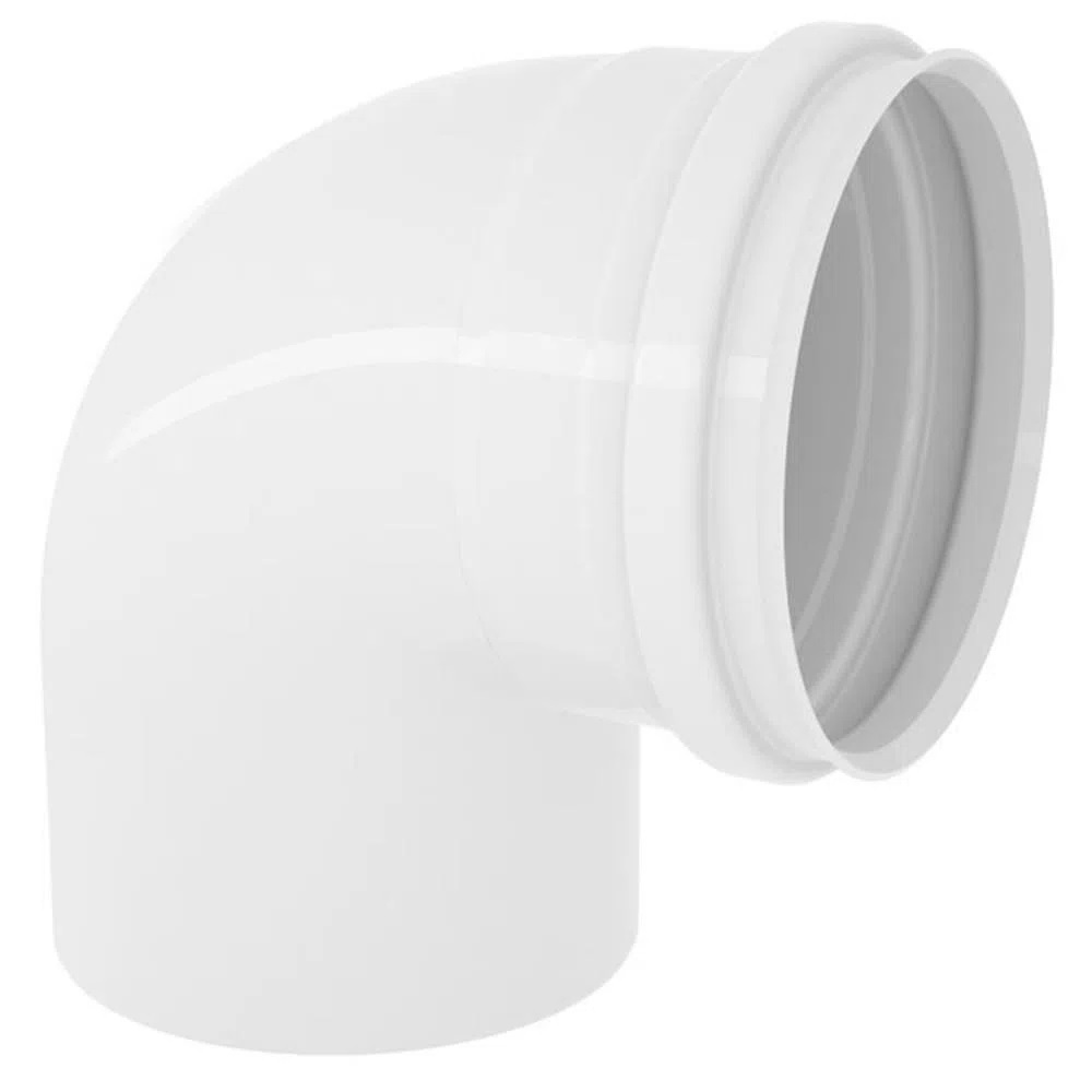 Joelho/Cotovelo Esgoto 90° x 100mm Branca DN100 PVC - Faz a Boa!