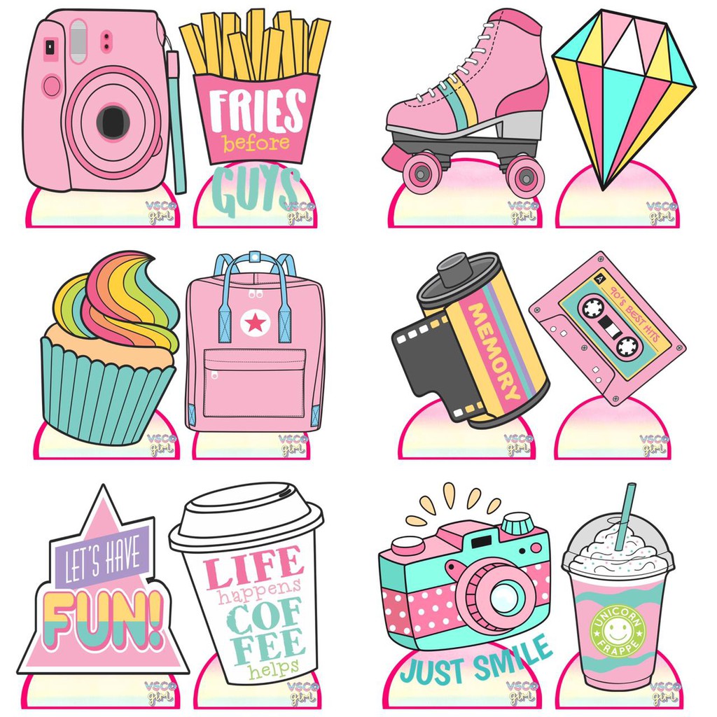 VSCO girl - 10 Displays de Festa de 20cm | Shopee Brasil