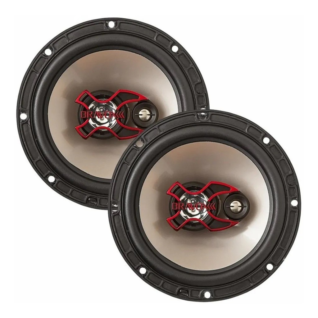 Par Alto Falante Bravox Triaxial 6 Polegadas 100w RMS B3X60X Boca Fone 6" | Shopee Brasil