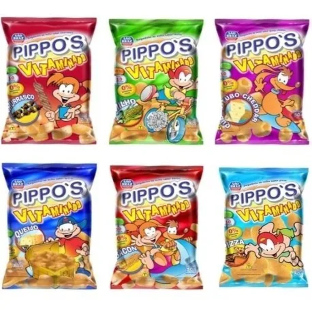 Kit Com 5 Salgadinhos Pippos 75g PRONTO ENVIO | Shopee Brasil