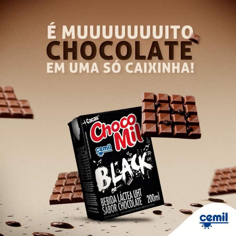 Bebida Láctea Cemil Chocomil Black Chocolate, chocomil ou vitamil kit ...