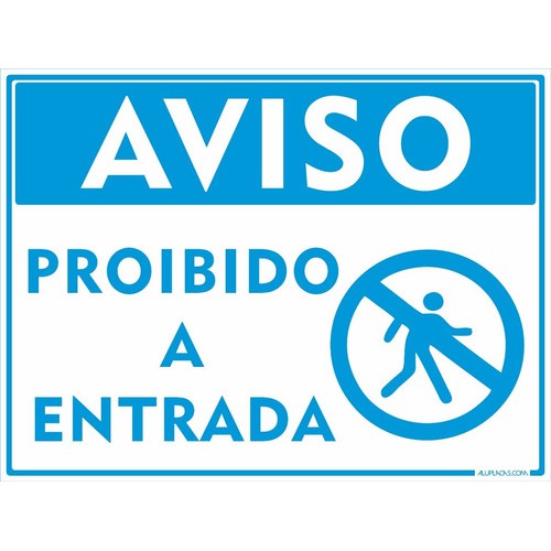 3 Placa Proibido A Entrada 30x20cm Alumínio | Shopee Brasil