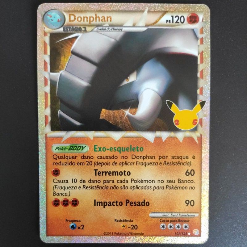 Carta Pokemon - Donphan Prime (19/25) - Coleção Celebrações | Shopee Brasil