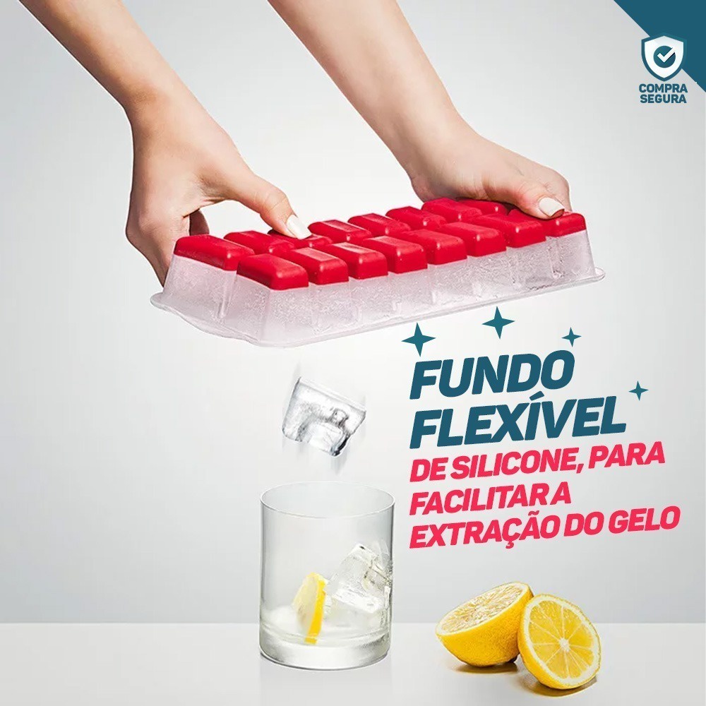 Forma Para Cubo Ice Gelo Rigida E Flexivel Fundo Silicone | Shopee Brasil