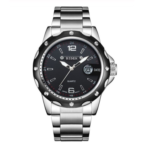 Relogio Masculino Biden Prata e Preto Original | Shopee Brasil