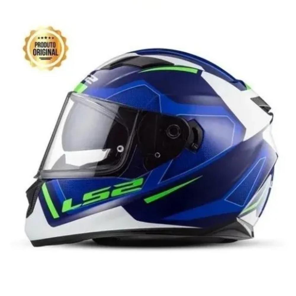 Capacete Ls2 CAP FF320 Stream Edge blue white 58 | Shopee Brasil