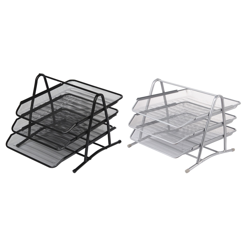 Organizador De Mesa Bandeja Porta Documentos Papel Escritório Com 2/3/4 Prateleiras LR-0052 ...