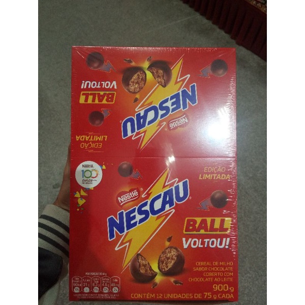 Nescau Ball Nestlé - Caixa com 12 unidades (900g) | Shopee Brasil