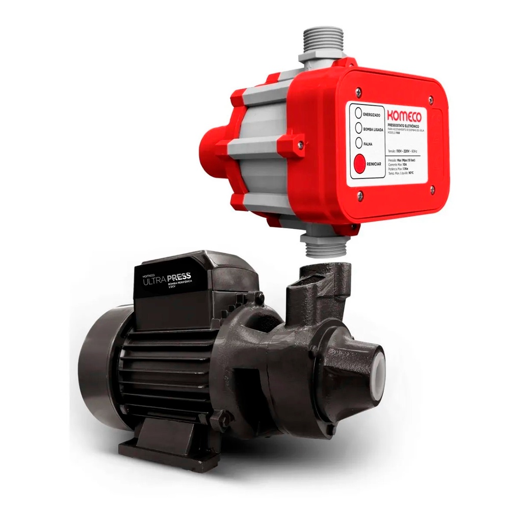 Kit Bomba Pressurizador De Água Up 35 + Pressostato Komeco | Shopee Brasil
