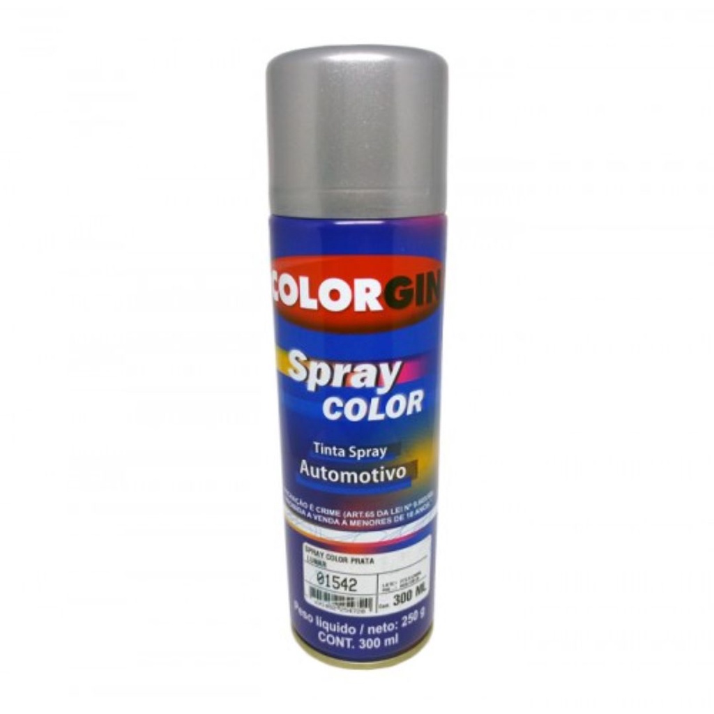 Tinta Spray Colorgin Automotivo Prata Lunar 300ml | Shopee Brasil