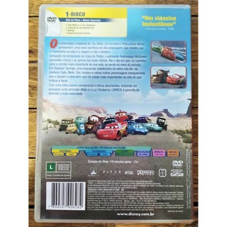 Dvd Original Carros Disney Pixar Desenho Shopee Brasil