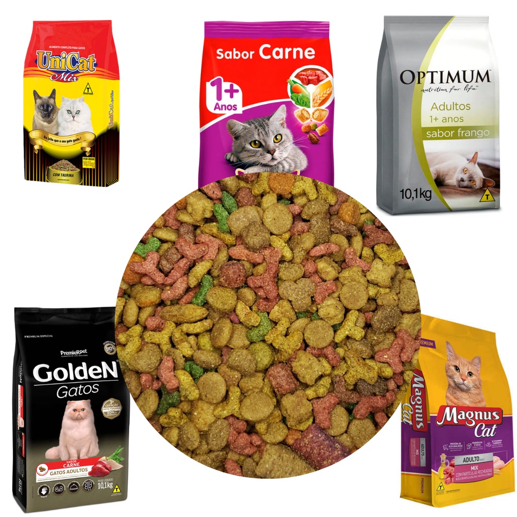 RAÇÃO PARA GATO MIX 2kg (MIX DAS RAÇÕES DE MARCAS LIDER COMO Magnus ...