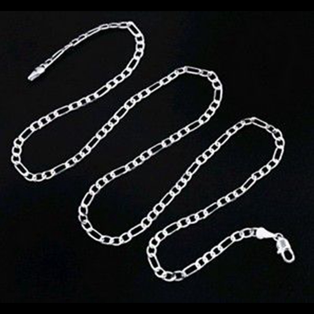 Corrente Grumet 3x1 Italiana Prata 925 3mm 60 cm | Shopee Brasil