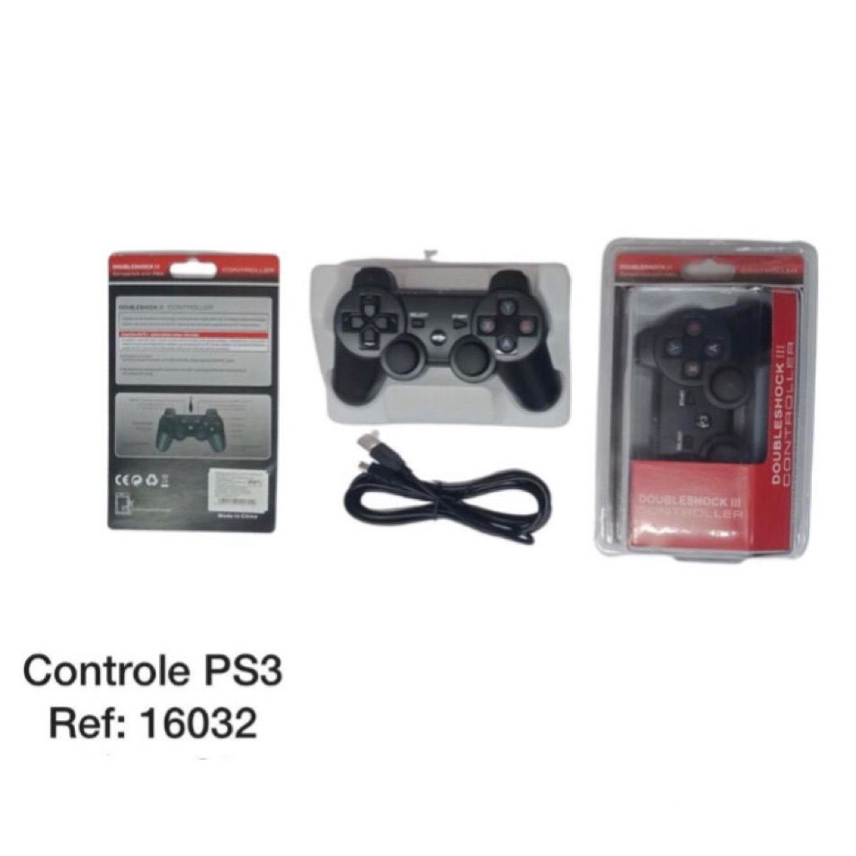 CONTROLE PS3 COM FIO COM CABO | Shopee Brasil
