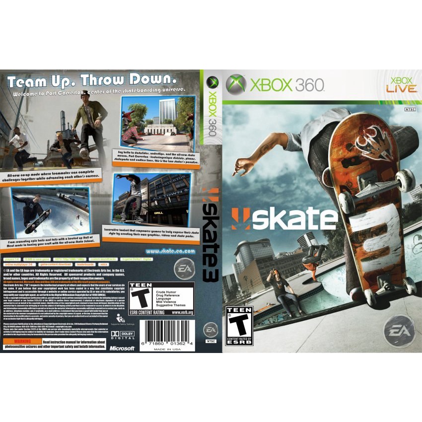 Skate 3 P/ XBOX360 (LTU/LT/JTAG/RGH) | Shopee Brasil